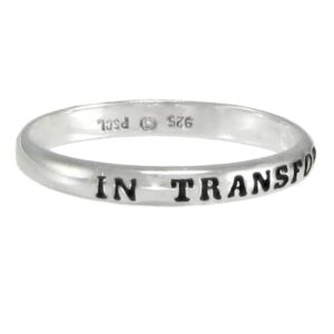 Moonlight Mysteries Sterling Silver In Transformation Spiritual Inspirational Ring Size 8