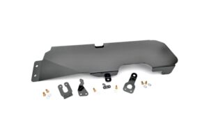 rough country gas tank skid plate for 2007-2018 jeep wrangler jk 2-door - 794 , black