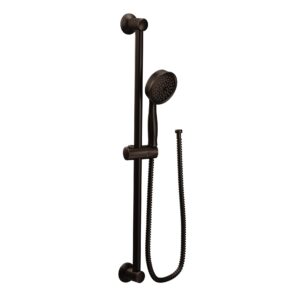 moen eco-performance oil-rubbed bronze detachable handheld showerhead with 69-inch-long hose featuring 24-inch slide bar, 3668eporb