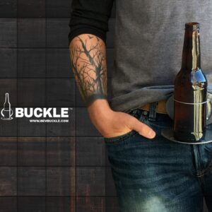 The BevBuckle for your belt! Holds your bottle or can so you can be hands free! (ORIGINAL)