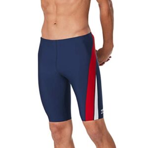 speedo launch splice jammer navy/red/white 36