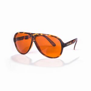 blublocker, demi-tortoise original aviator sunglasses with scratch resistant lens | blocks 100% of blue light and uva & uvb rays | retro | gender neutral - for men, women & everyone | 2725k |