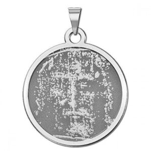 picturesongold.com shroud of turin religious medal - 1 inch size of a quarter -sterling silver