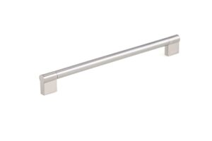 richelieu hardware bp527256195 avellino collection 10 1/8-inch (256 mm) center-to-center brushed nickel modern cabinet and drawer pull handle for kitchen, bathroom, and furniture