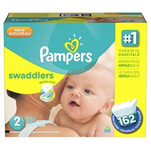 pampers swaddlers disposable diapers size 2, 132 count, giant (packaging may vary)