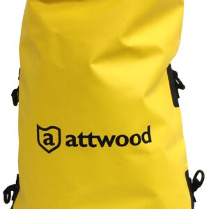 Attwood 11894-2 40 Liter Dry Bag Roll Top for Boating, Kayaking, Camping, Swimming, and Fishing, Yellow