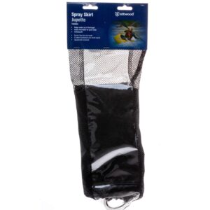 Attwood 11776-5 Kayak Nylon Spray Skirt with Mesh Storage Bag, Black