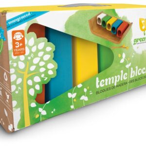 Green Tones 3740 Temple Wood Blocks