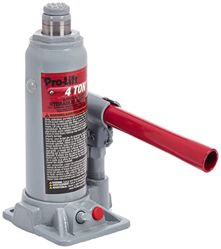 Pro-Lift B-004D Grey Hydraulic Bottle Jack for Truck - 4 Ton Capacity