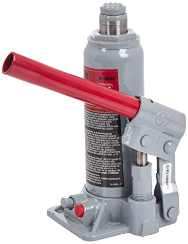 Pro-Lift B-004D Grey Hydraulic Bottle Jack for Truck - 4 Ton Capacity