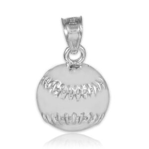 baseball/softball sterling silver sports charm pendant