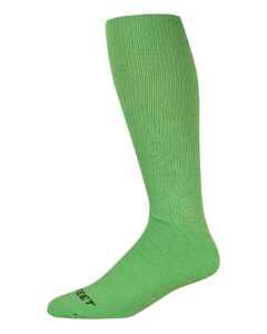 pro feet multi-sport cushioned acrylic tube socks, neon green, large/size 10-13