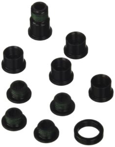 sram red 22 chainring bolt set, fits force 22 and rival 22~ 5 bolts, 4 nuts, 1 spacer