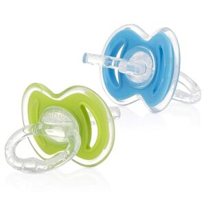 nuby 2-pack gum-eez pacifier teethers, colors may vary