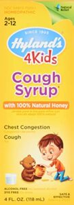 hyland's cough syrup with 100% natural honey 4 kids 4 oz