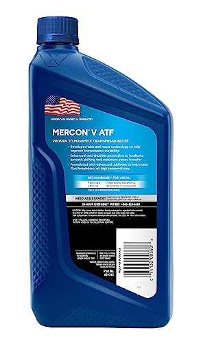 Valvoline Mercon V (ATF) Conventional Automatic Transmission Fluid 1 QT, Case of 6