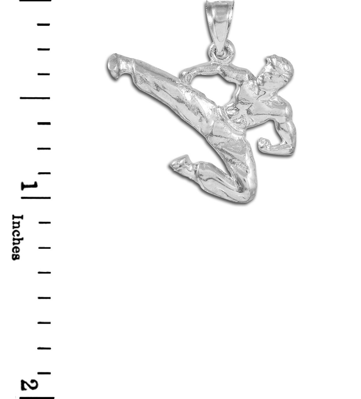 925 Sterling Silver Karate Martial Arts Sports Charm Pendant