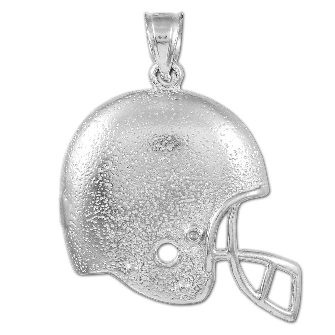 Claddagh Gold 925 Sterling Silver Football Helmet Sports Pendant