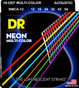 dr strings hi-def neon acoustic guitar strings (nmca-12)