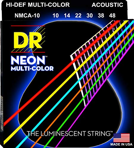 DR Strings HI-DEF NEON Acoustic Guitar Strings (NMCA-10)