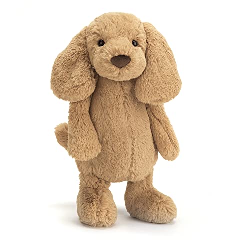 Jellycat Bashful Toffee Puppy Stuffed Animal Plush Dog, Medium, 12 inches