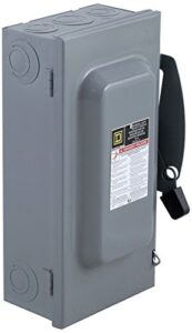 square d - du323 general duty safety switch, steel, small, non-fusible, 100-amp, 240v, 3-pole, indoor