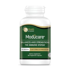 moducare daily immune support, plant sterol dietary supplement, 180 vegetarian capsules (packing may vary)