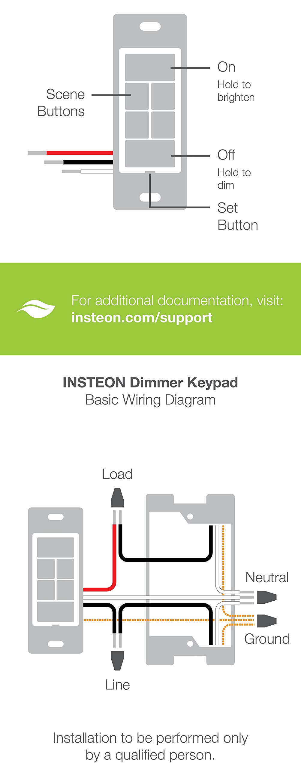 Insteon Smart Dimmer 6-Button Keypad, KeypadLinc in-Wall Controller, 2334-232 (White) - Insteon Hub Required for Voice Control with Alexa & Google Assistant