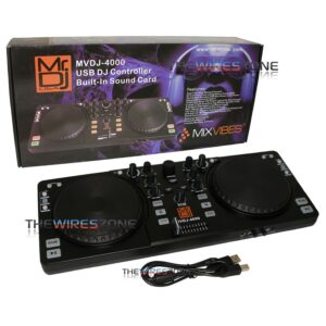 mr. dj mvdj-4000 usb dj controller built-in sound card