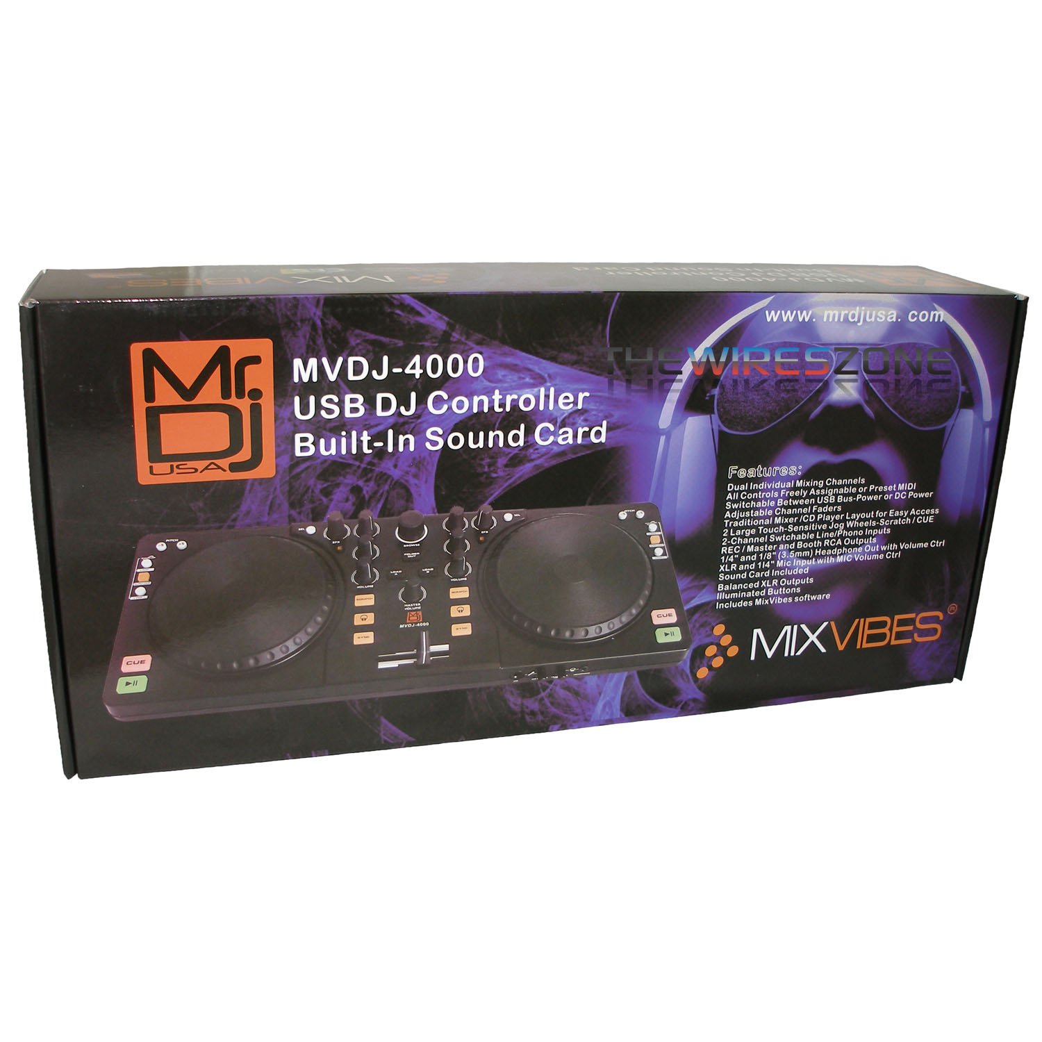 Mr. Dj MVDJ-4000 USB DJ Controller Built-In Sound Card