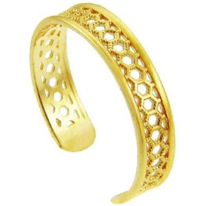 10k Gold Medieval Motif Chainmail Toe Ring