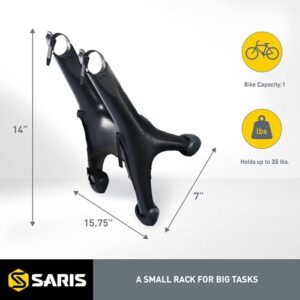 Saris Solo 1-Bike Trunk Rack - Zero Adjustments, Easy Install, 100% Recyclable Plastic Frame and Non-Rusting Material, Compact Solo Trunk Mounted Bicycle Rack