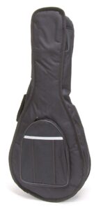 deluxe thick padded mandolin gig bag (soft case) - with zippered pouch,back pack straps, and carrying handle