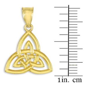 10k Gold Celtic Knot Charm Triquetra Pendant