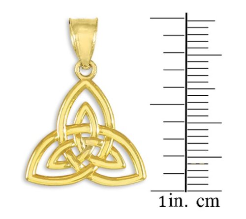 10k Gold Celtic Knot Charm Triquetra Pendant