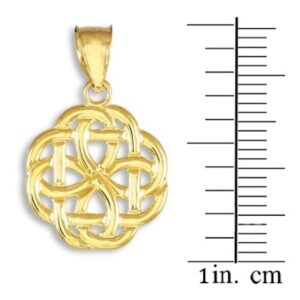 10k Gold Triquetra Celtic Trinity Charm Pendant