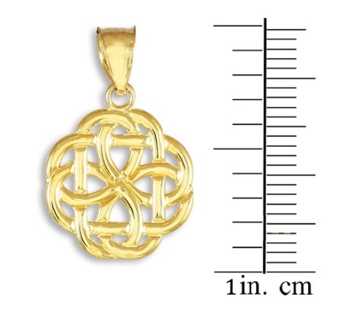 10k Gold Triquetra Celtic Trinity Charm Pendant