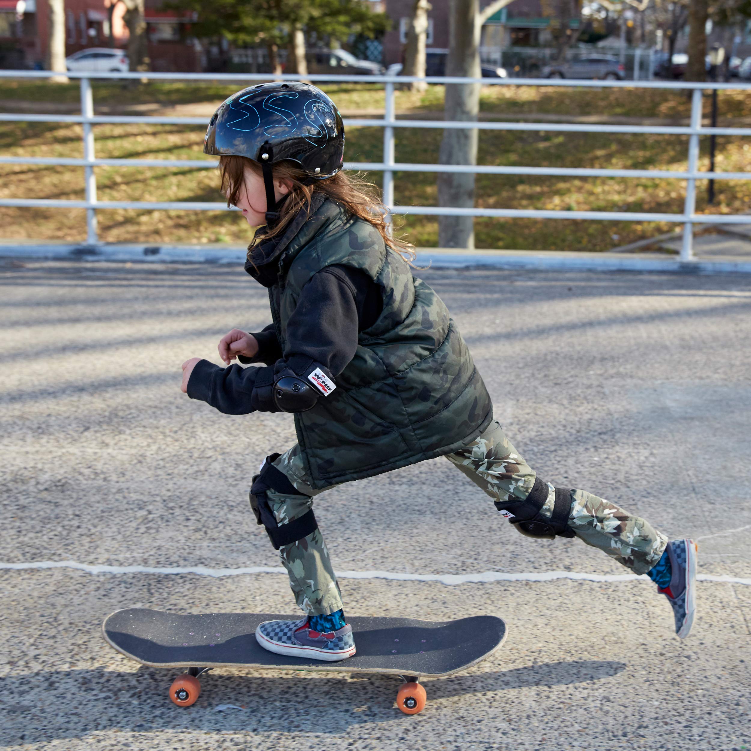 Wipeout Dry Erase Kids Helmet for Bike, Skate, and Scooter, Black, Ages 8+