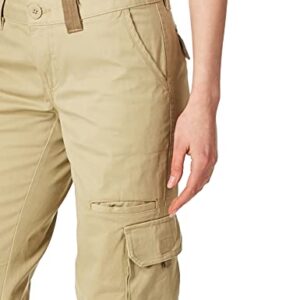 Dickies Women's Relaxed Fit Cargo Pants, Khaki, 6