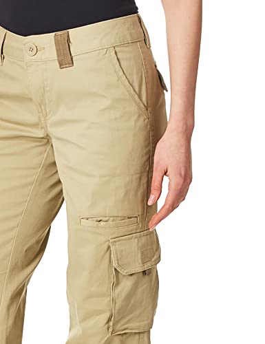 Dickies Women's Relaxed Fit Cargo Pants, Khaki, 6