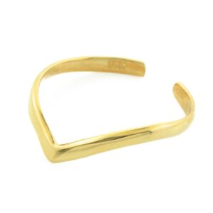 14k gold chevron stackable toe ring