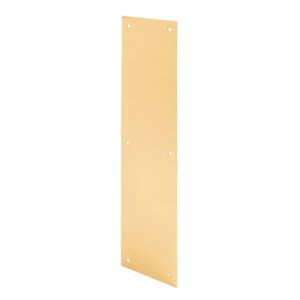 prime-line j 4630 door push plate, 4 in. x 16 in., bright brass (single pack)