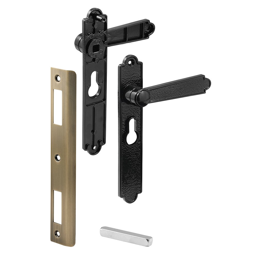 Prime-Line Diecast, Black Dimpled, Security Screen or Storm Door Lever Set K 5063, single pack