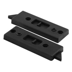 prime-line f 2697 tilt latch, black plastic, for vinyl windows, 2-5/16 in. hole centers, safety lock feature (1 pair)