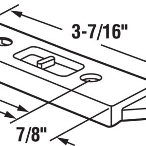 Prime-Line F 2697 Tilt Latch, Black Plastic, for Vinyl Windows, 2-5/16 In. Hole Centers, Safety Lock Feature (1 Pair)