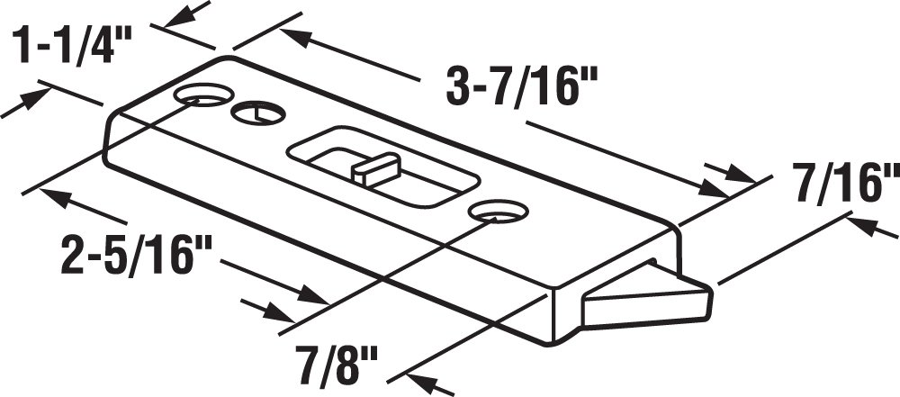 Prime-Line F 2697 Tilt Latch, Black Plastic, for Vinyl Windows, 2-5/16 In. Hole Centers, Safety Lock Feature (1 Pair)