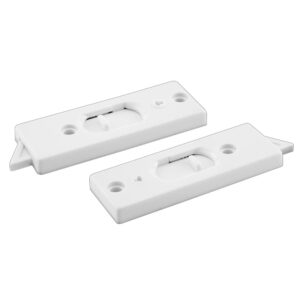 prime-line f 2801 2-5/16 in., white plastic, spring-loaded tilt latch (1 pair)