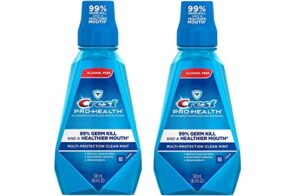 crest pro health multi protection clean mint mouthwash, 16.9 ounces (pack of 2)