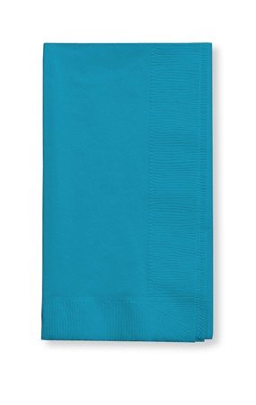 Creative Converting 50 Gorgeous Turquoise Dinner Napkins for Wedding, Party, Bridal or Baby Shower, Disposable Bulk Supply Quality