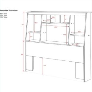 Prepac Manhattan Full Tall Bookcase Platform Storage Bed in Espresso